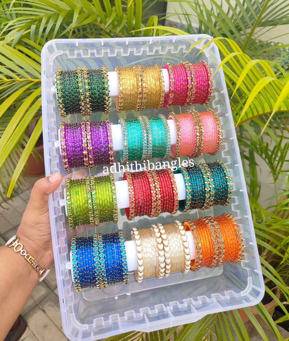 simple silk thread bangles – Adhithi Bangles