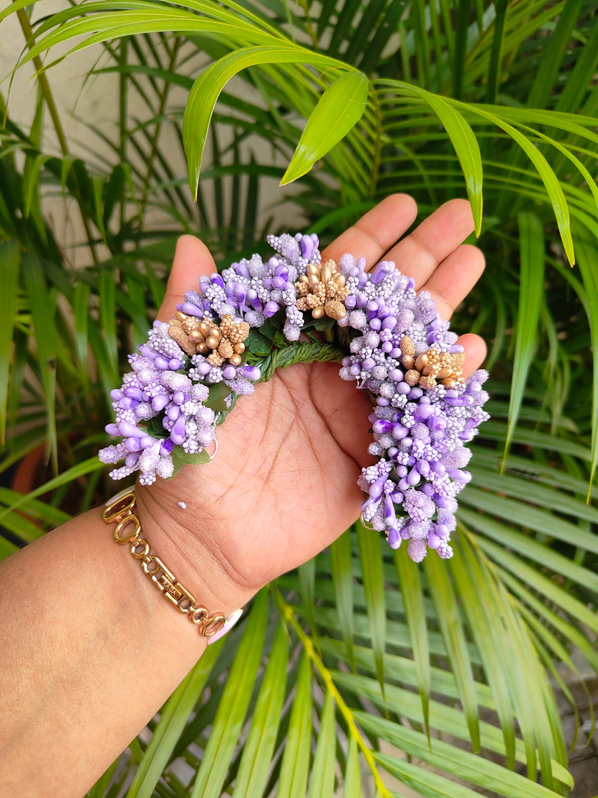 Artificial veni for hair -Lavender color – Adhithi Bangles