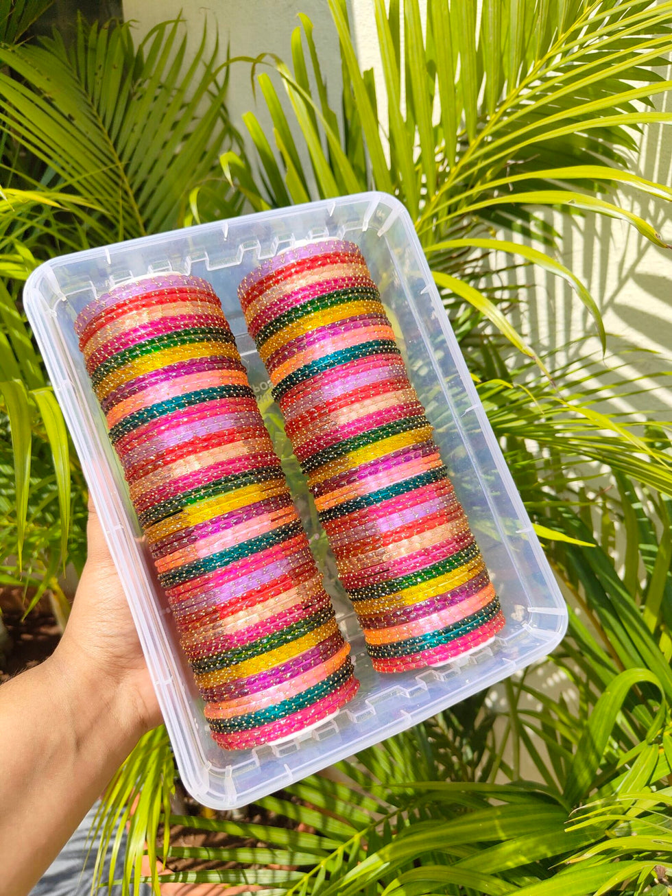 10 dozen raindrop valaikappu mixing – Adhithi Bangles